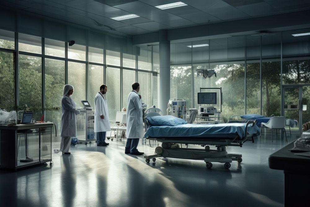 Hospital architecture stretcher building. | Premium Photo - rawpixel