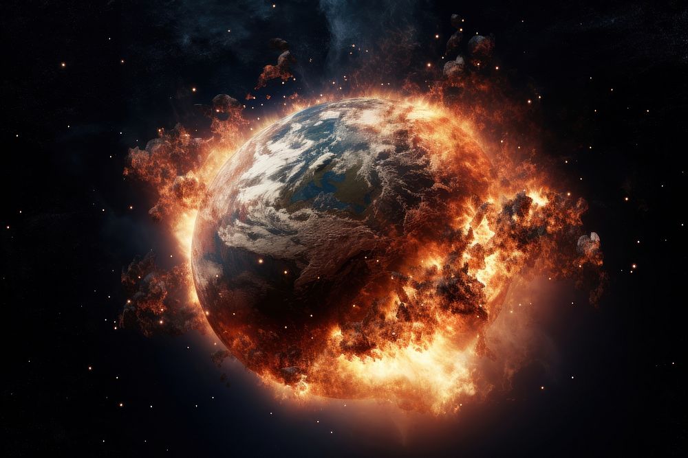 Earth space fire astronomy. AI | Premium Photo - rawpixel