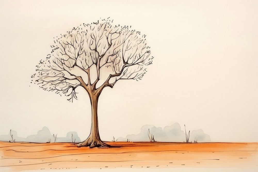 Tree sketch cartoon drawing. AI | Premium Photo Illustration - rawpixel