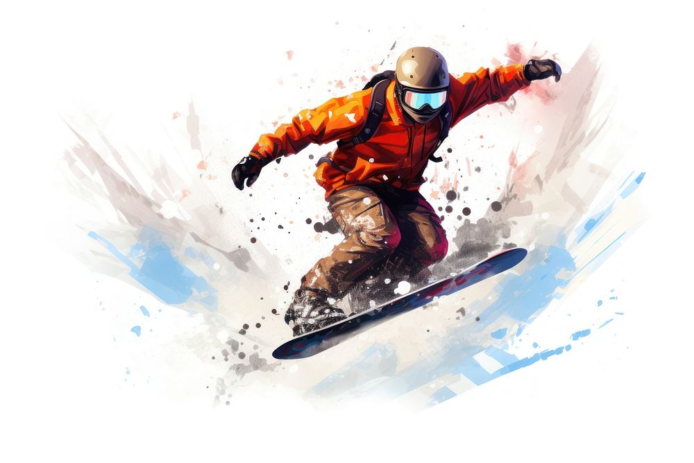 Snowboarder snow snowboarding adventure. AI | Premium Photo Illustration - rawpixel