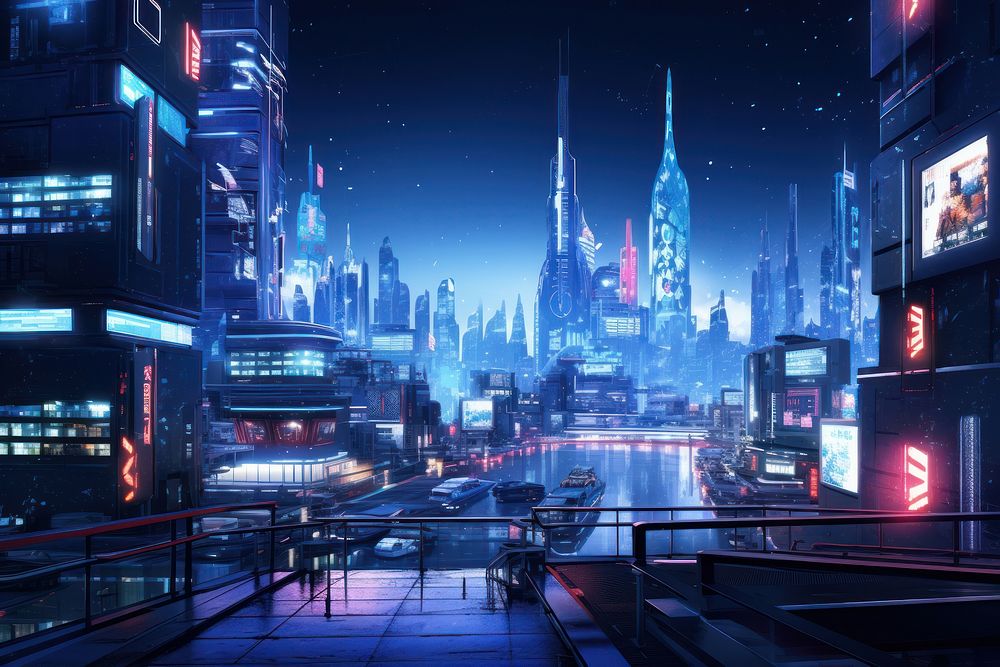 Metaverse city architecture metropolis cityscape | Free Photo ...