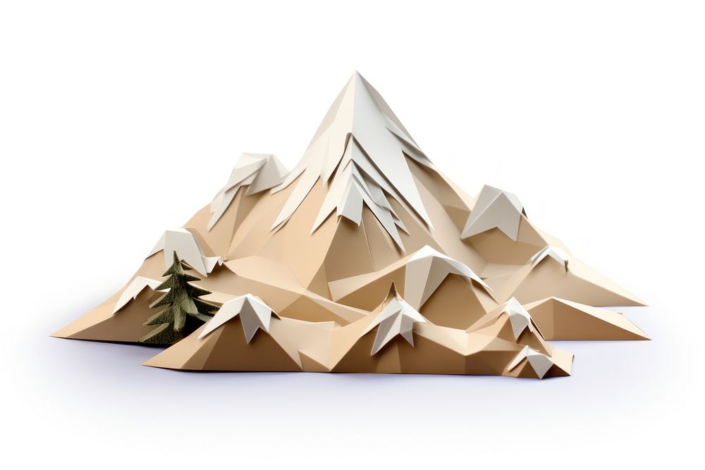 Mountain origami paper art. AI | Premium Photo Illustration - rawpixel