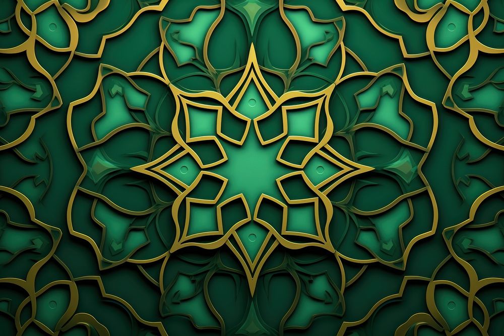 Arabic green backgrounds pattern. AI | Free Photo Illustration - rawpixel
