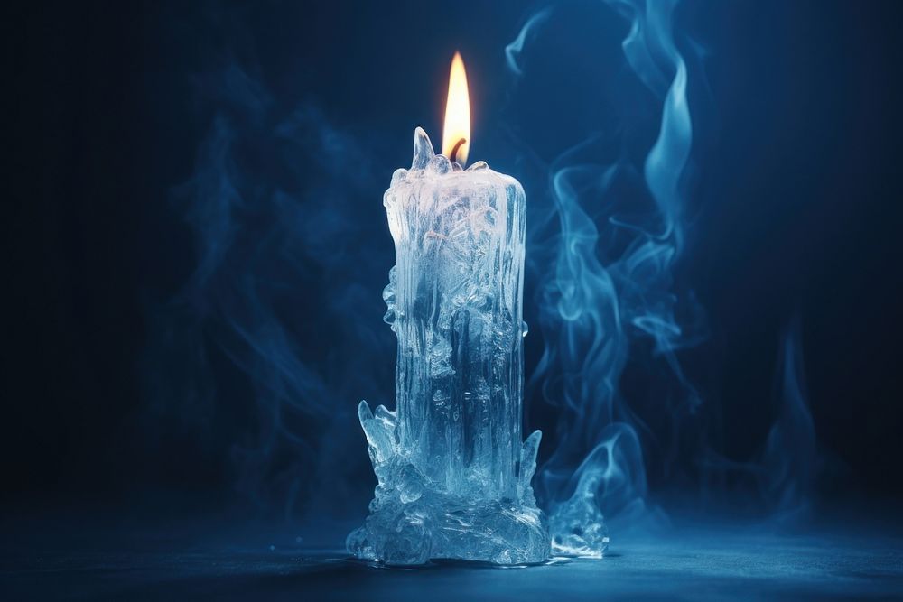 Candle candle frozen fire. AI | Premium Photo Illustration - rawpixel