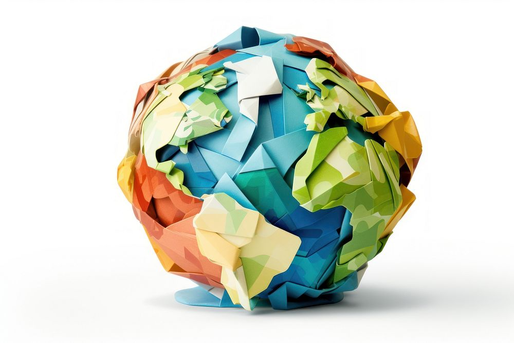 Earth origami paper sphere. | Free Photo Illustration - rawpixel