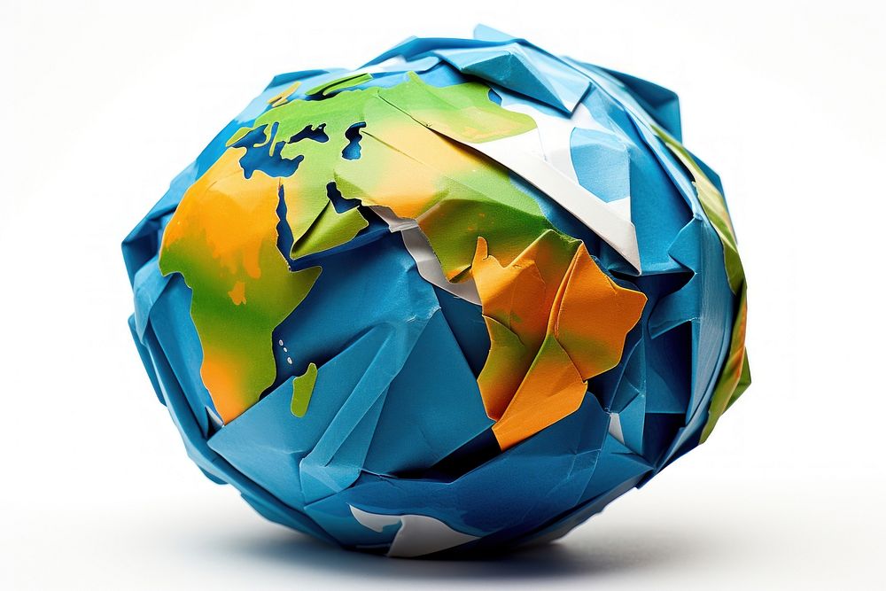 Earth origami sphere earth. | Free Photo Illustration - rawpixel