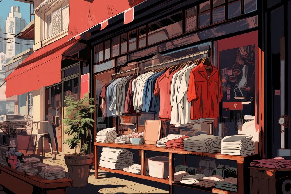 Cloth shop transportation architecture consumerism. | Free Photo ...