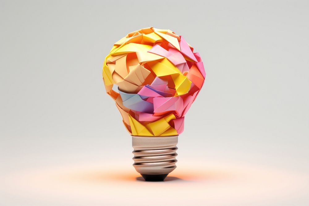 Light bulb lightbulb art origami. | Premium Photo Illustration - rawpixel