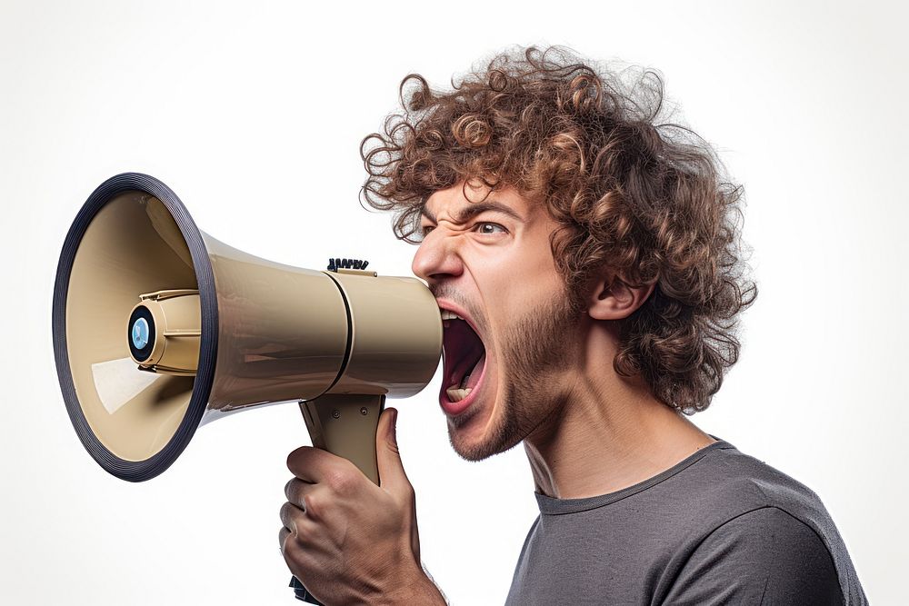 Megaphone shouting performance technology. | Free Photo - rawpixel