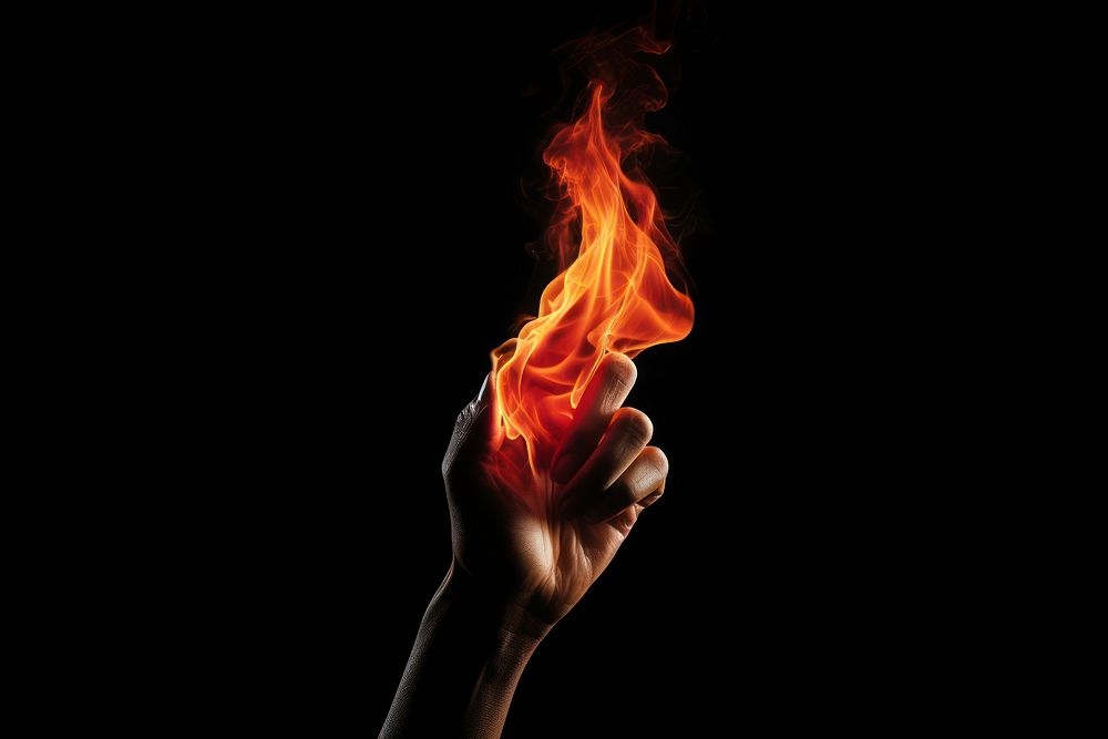 One finger fire burning black. | Premium Photo - rawpixel