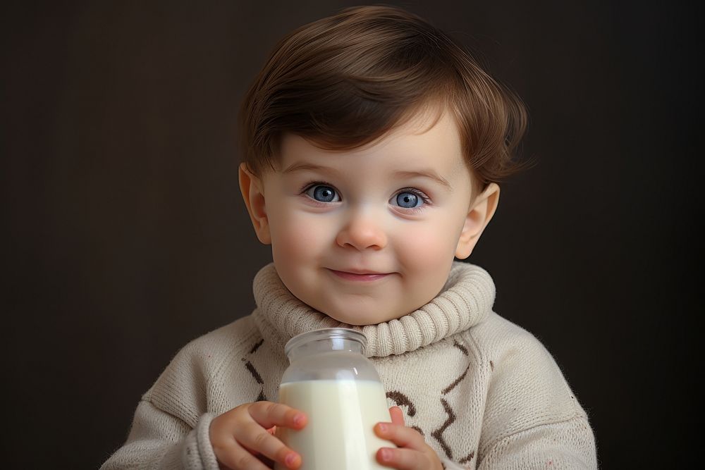 Cute baby boy drinking milk | Free Photo - rawpixel
