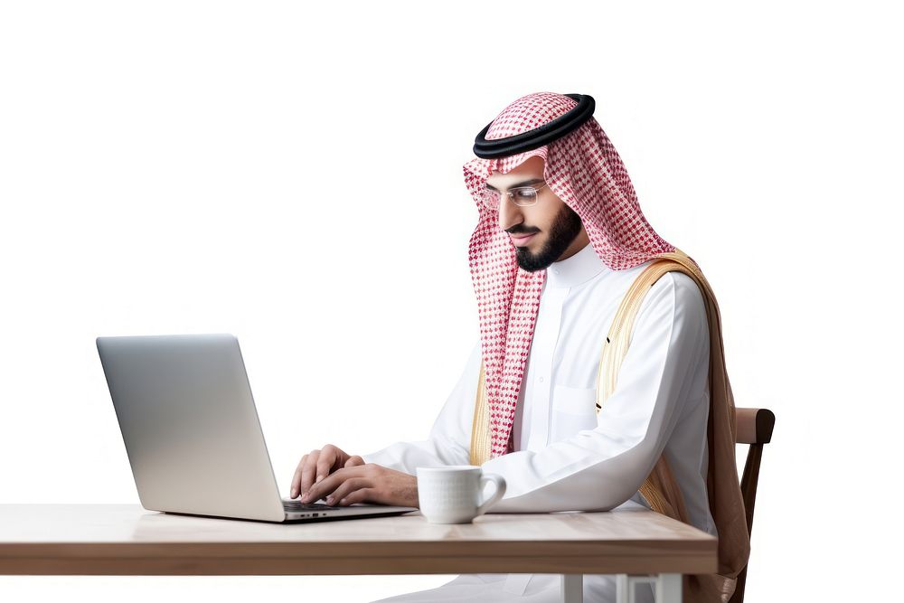 Saudi laptop computer adult. | Free Photo - rawpixel