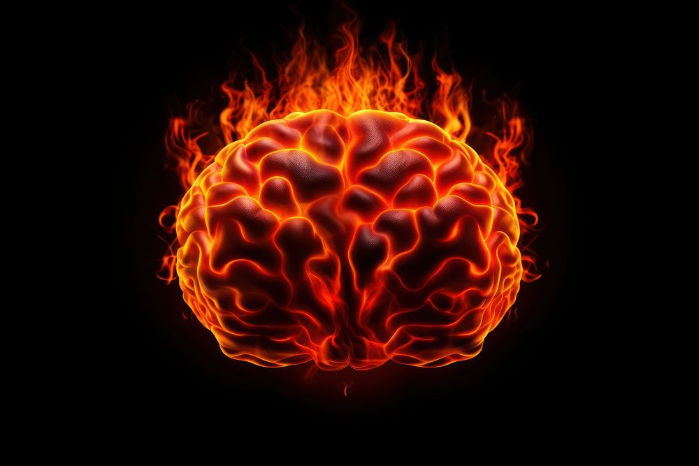 Brain fire burning brain. AI | Premium Photo - rawpixel