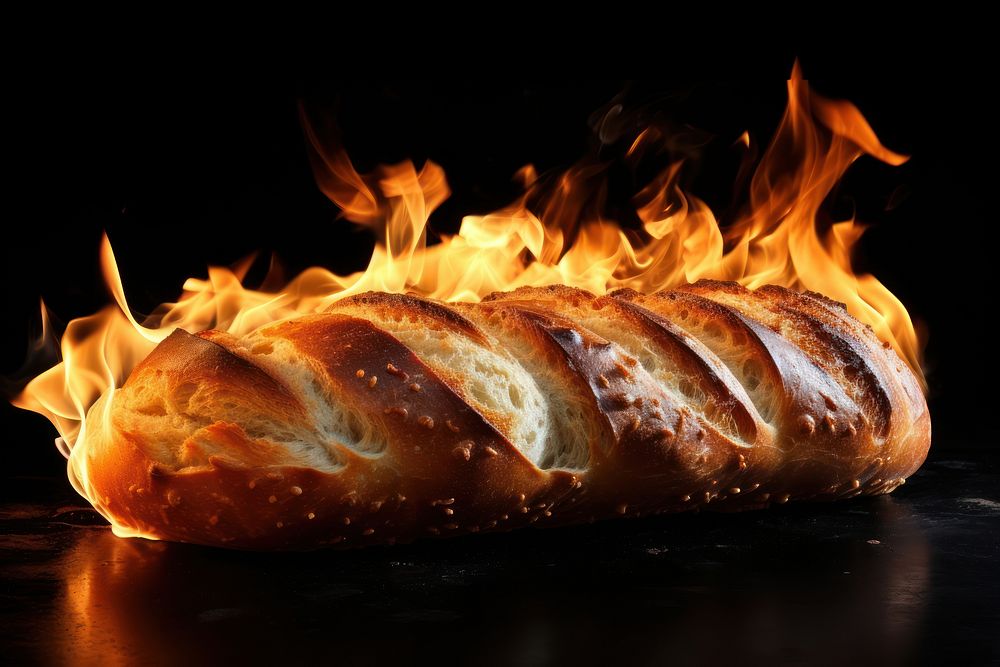 Bread bread fire burning. AI | Premium Photo - rawpixel
