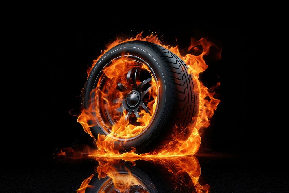 Car tire fire car fireplace. | Free Photo - rawpixel