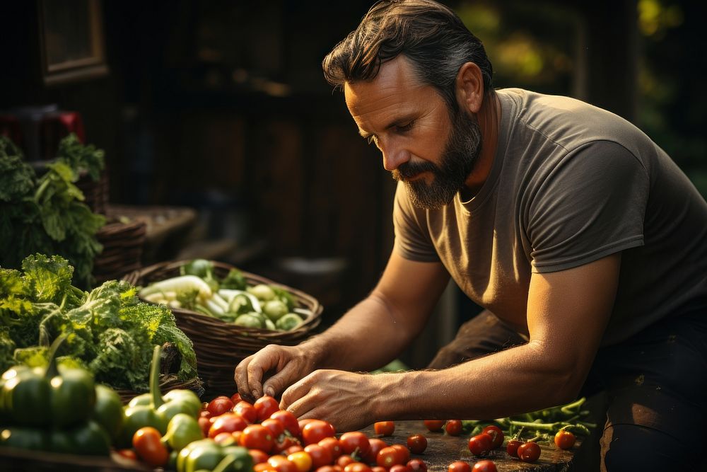 Harvesting vegetable adult food. AI | Free Photo - rawpixel