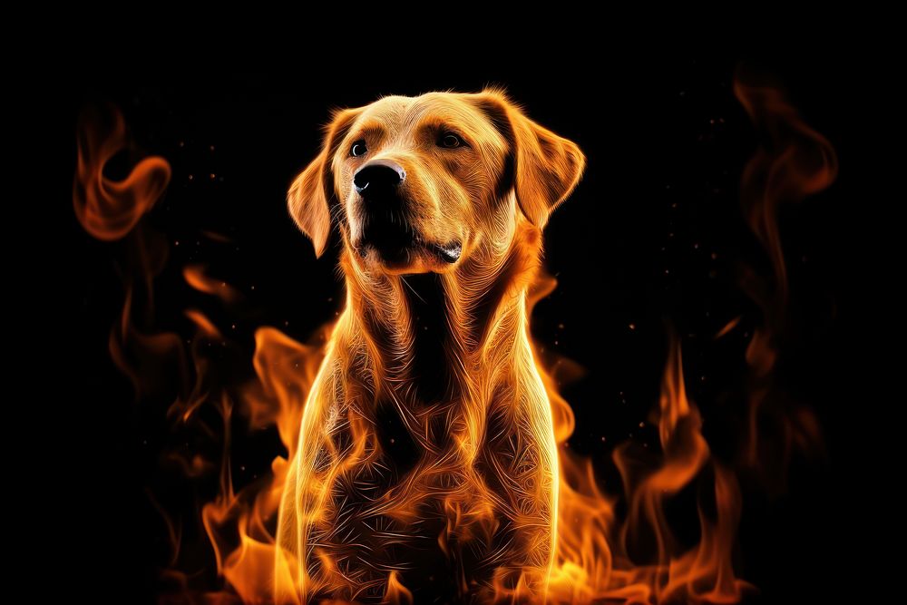 Dog fire dog burning. AI | Premium Photo - rawpixel
