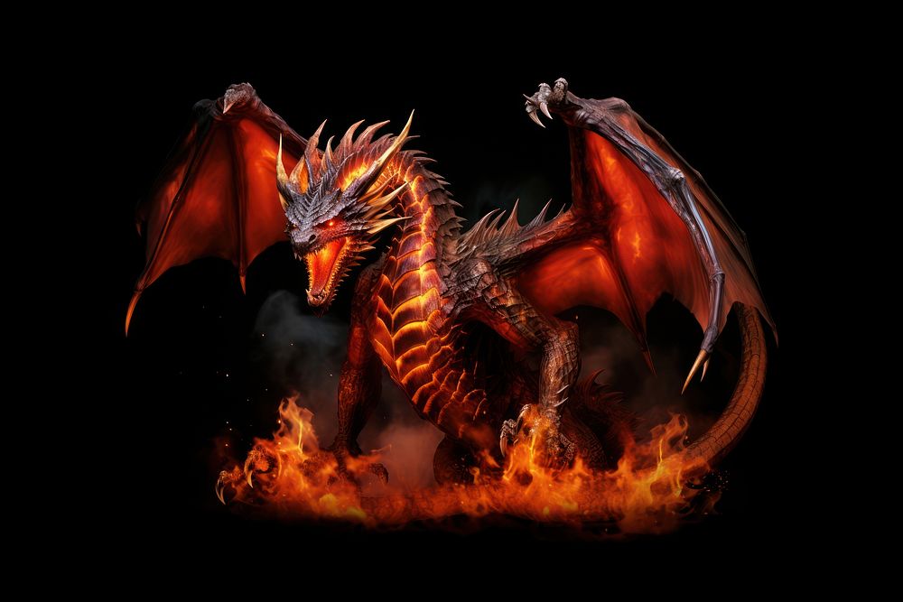 Dragon full body dragon fire | Premium Photo - rawpixel