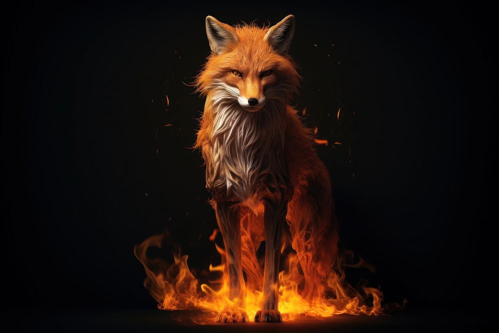 Fox full body fire fox | Premium Photo - rawpixel