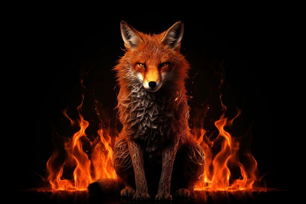 Fox full body fire fox | Free Photo - rawpixel