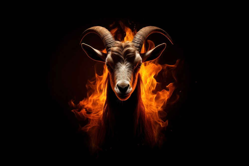 Goat livestock wildlife burning. AI | Free Photo - rawpixel