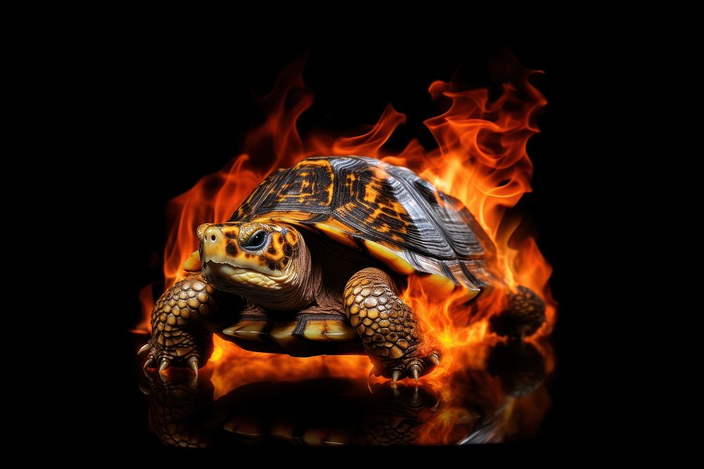 Turtle fire reptile burning. | Free Photo - rawpixel