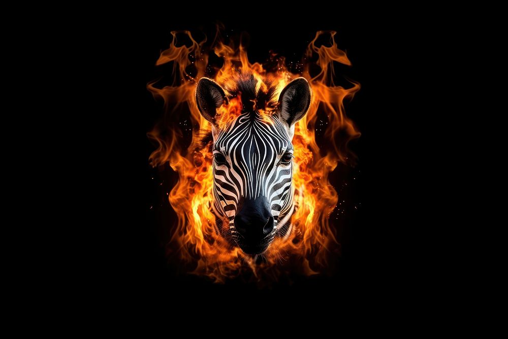 Zebra zebra fire burning. AI | Premium Photo - rawpixel