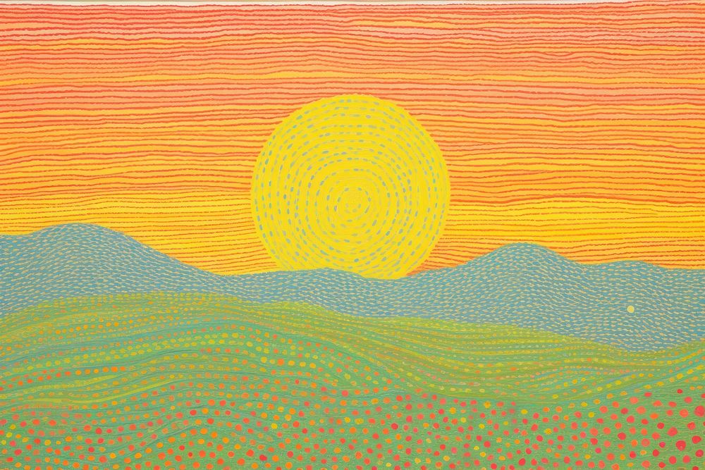 Sunset abstract painting art. AI | Free Photo Illustration - rawpixel