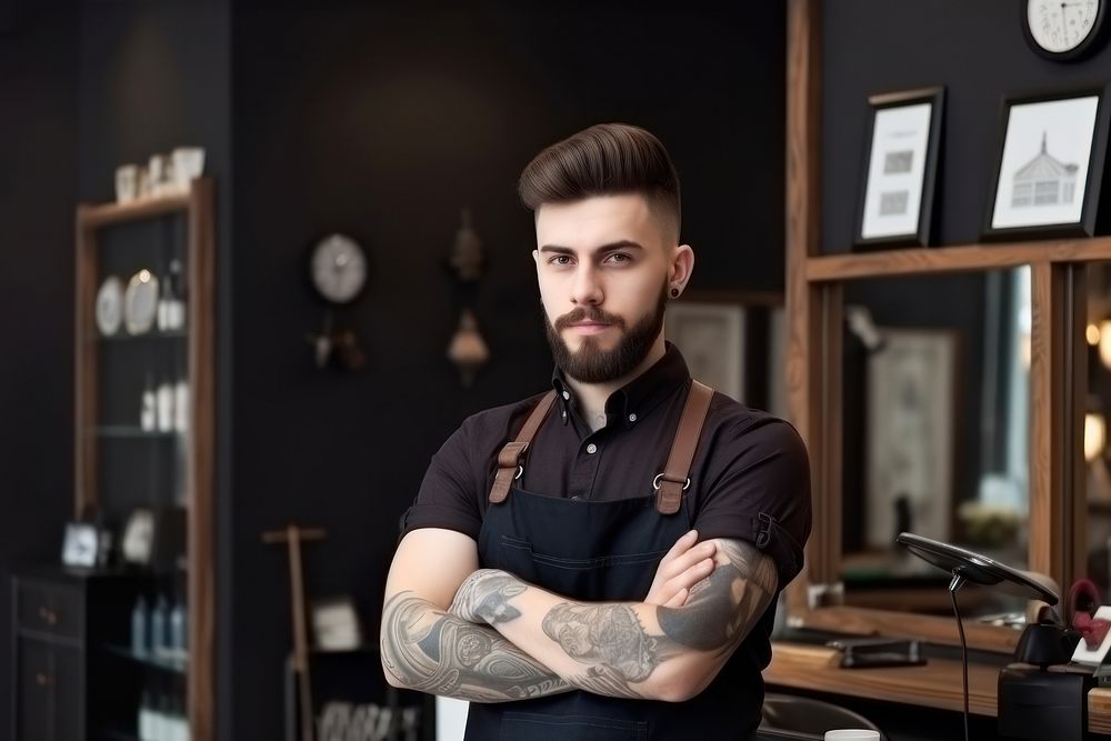 Barber standing portrait adult. | Free Photo - rawpixel