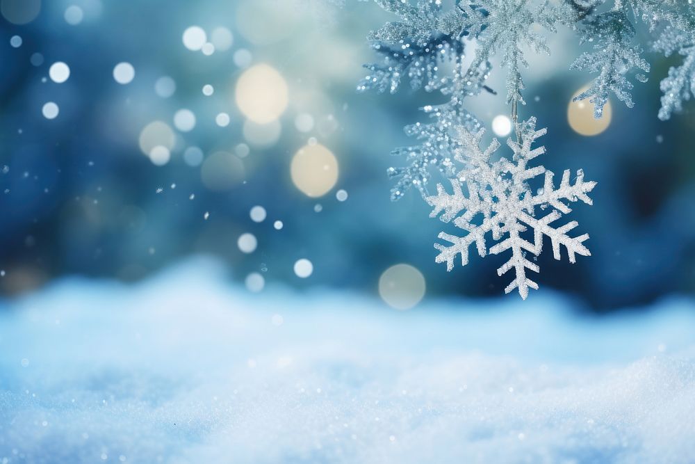 Christmas tree snow backgrounds snowflake. | Premium Photo - rawpixel