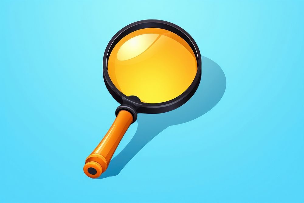 Magnifying glass circle yellow racket. | Free Photo Illustration - rawpixel