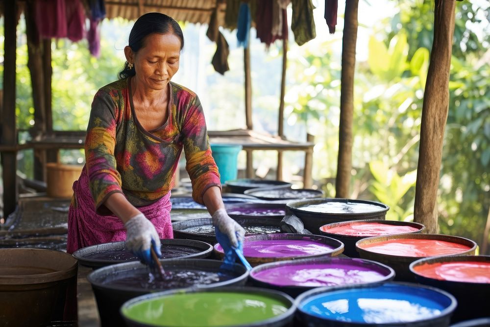 Making dye fabric adult woman | Premium Photo - rawpixel