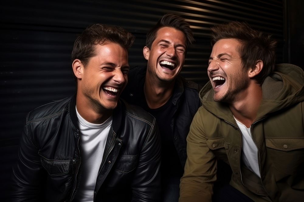 Smiling men laughs laughing portrait | Free Photo - rawpixel