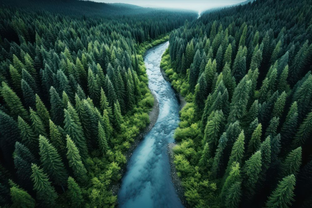 Amazing forrest and long river | Free Photo - rawpixel