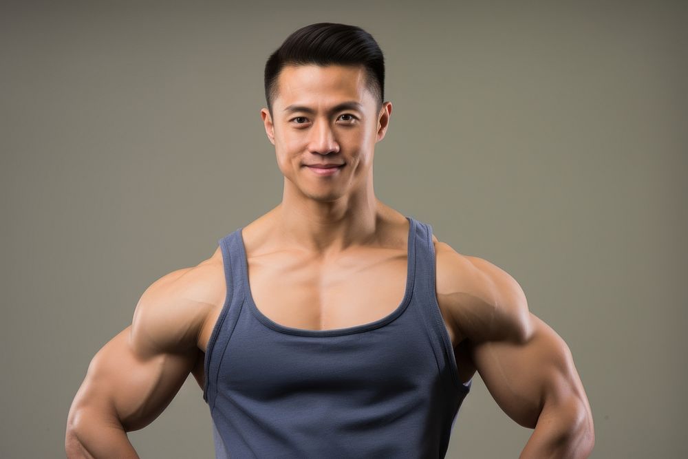 Muscles Taiwanese man portrait photo | Premium Photo - rawpixel