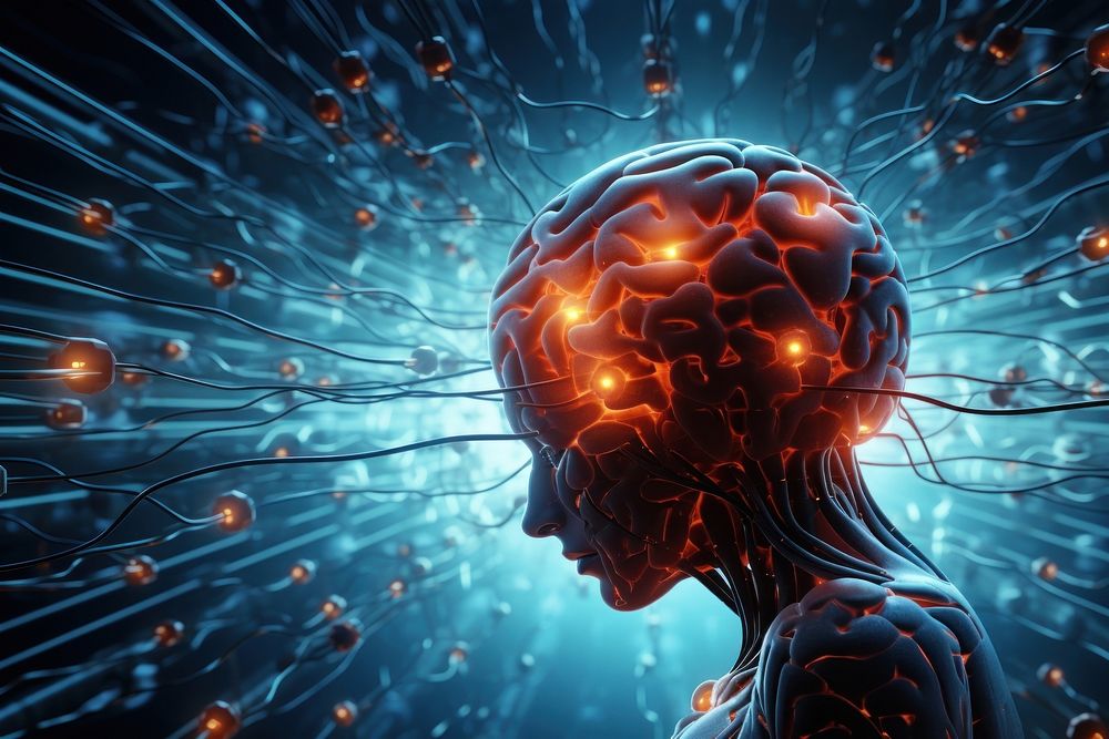 Digital brain futuristic science illuminated. | Free Photo Illustration ...