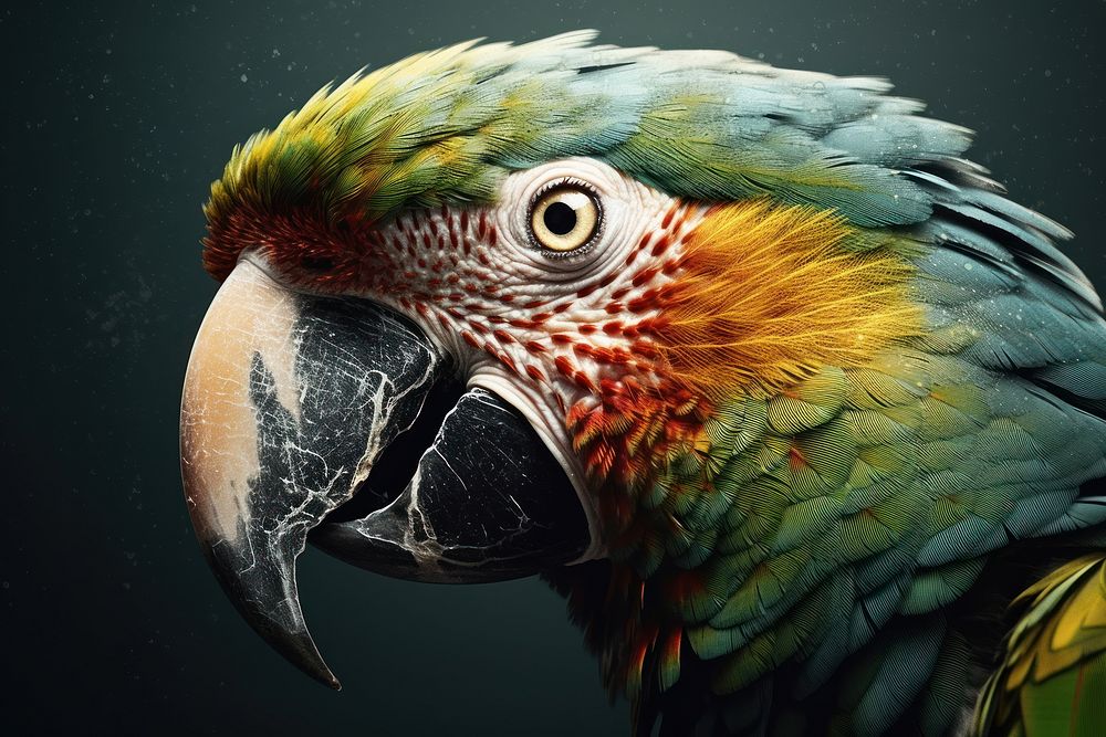 Close parrot face roaring animal | Premium Photo Illustration - rawpixel