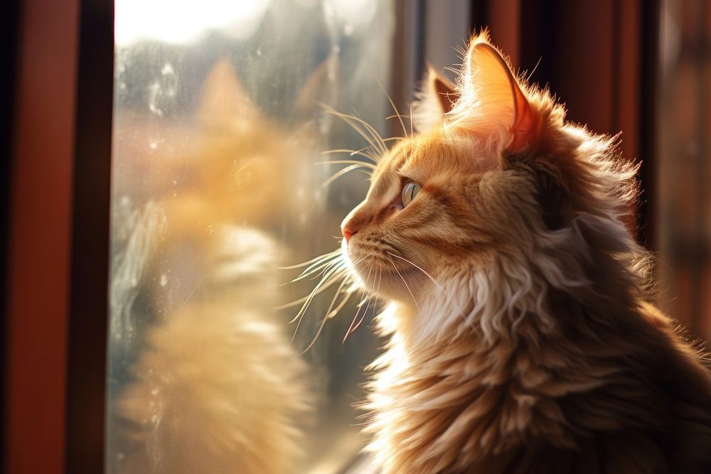 Cat looking window windowsill mammal | Free Photo - rawpixel