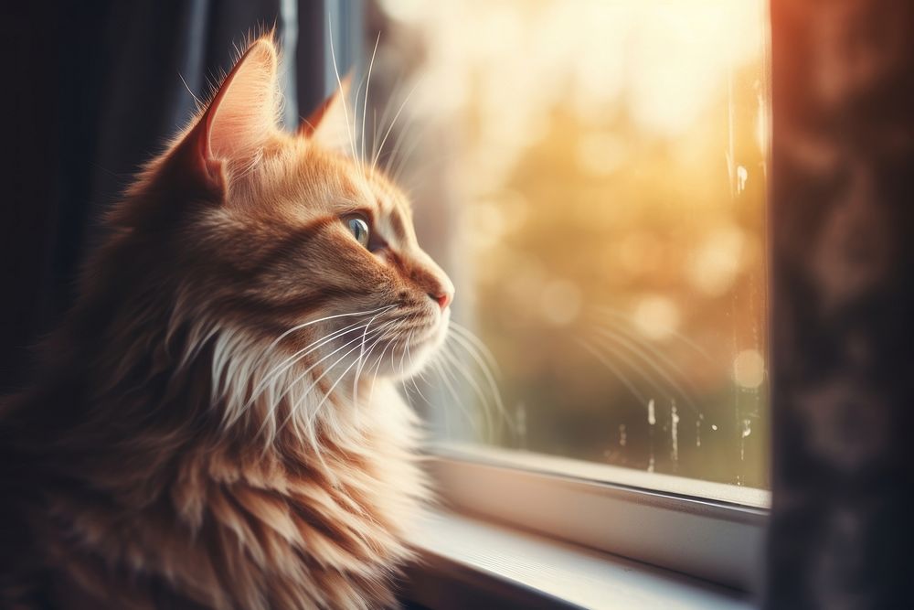 Cat looking window windowsill mammal | Premium Photo - rawpixel