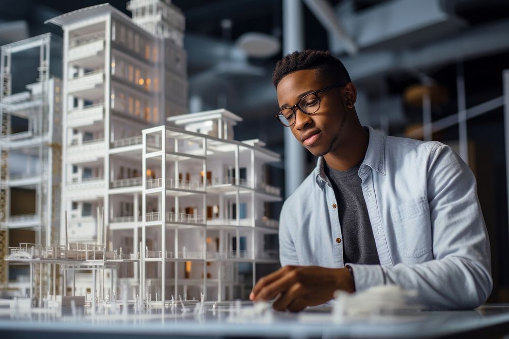 African American young architect building | Free Photo - rawpixel