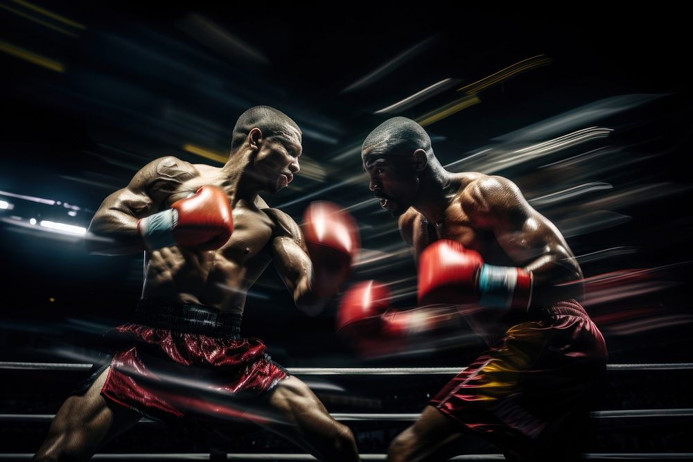 Realistic boxers fighting stage punching | Premium Photo - rawpixel