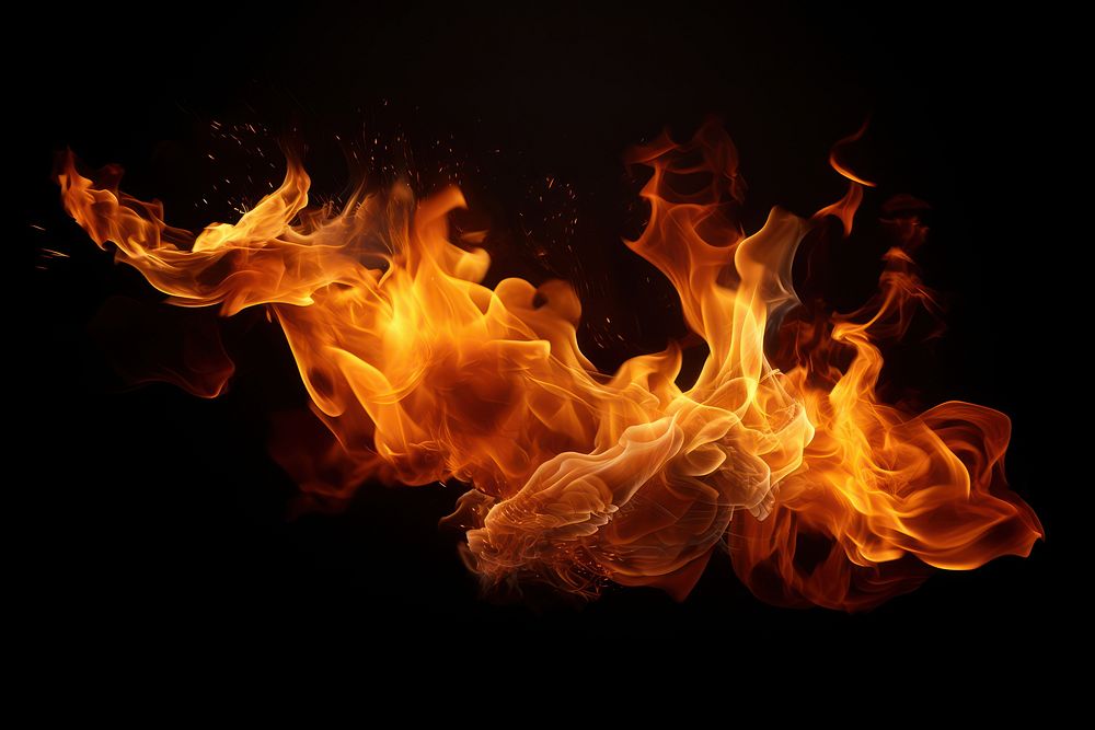 Fireflames black background fire ambers | Free Photo - rawpixel