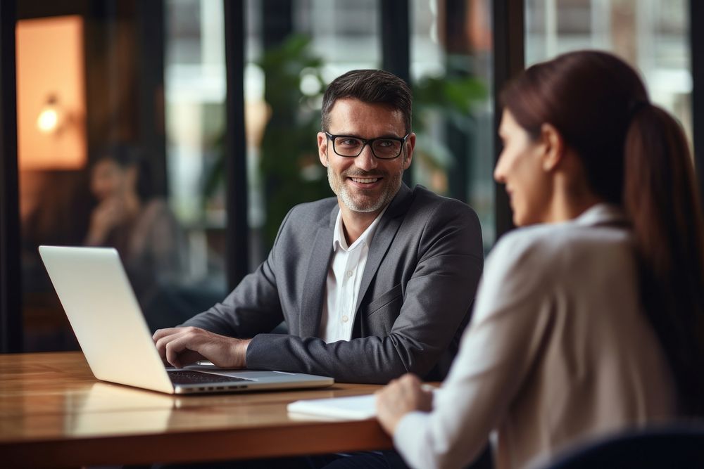 Laptop conversation computer sitting. AI | Free Photo - rawpixel