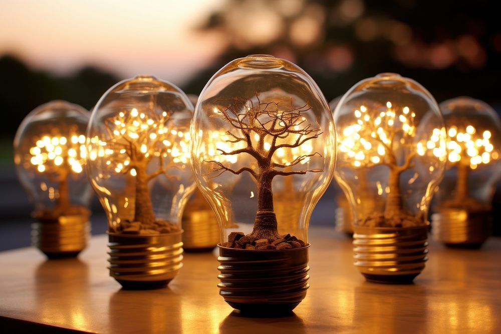 Light bulb tree lightbulb lighting | Premium Photo - rawpixel