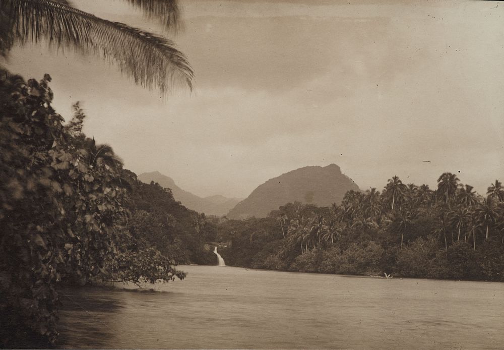 [Waterfall] (1891-1920) by Thomas Andrew. | Free Photo - rawpixel