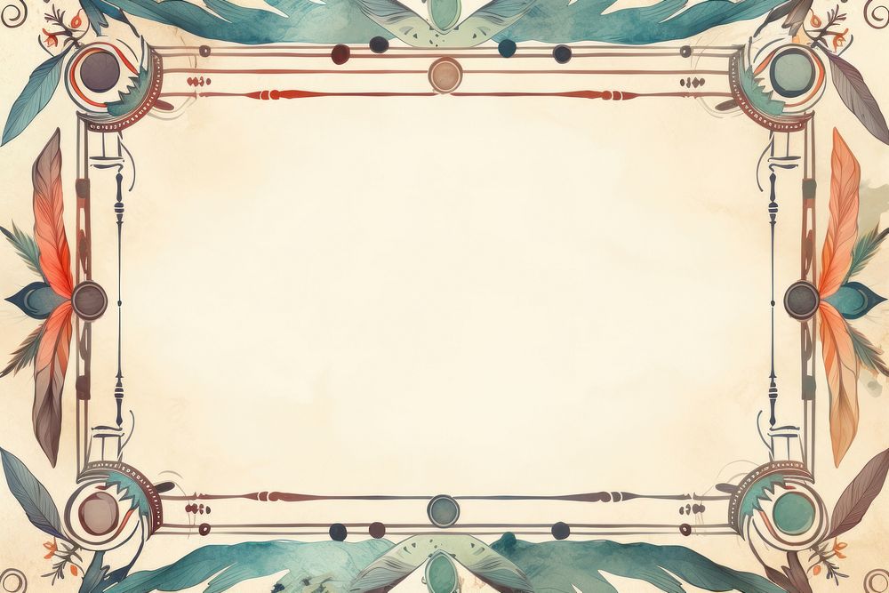 Tribal ornament frame backgrounds graphics | Premium Photo Illustration ...