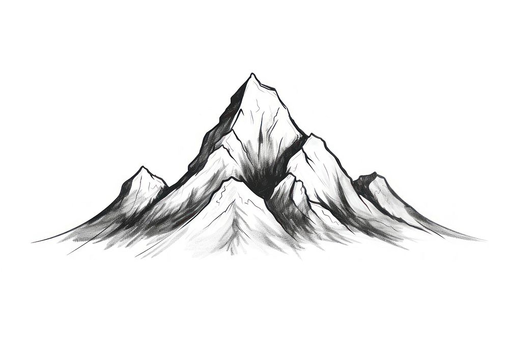 Mountain sketch drawing nature. AI | Free Photo Illustration - rawpixel