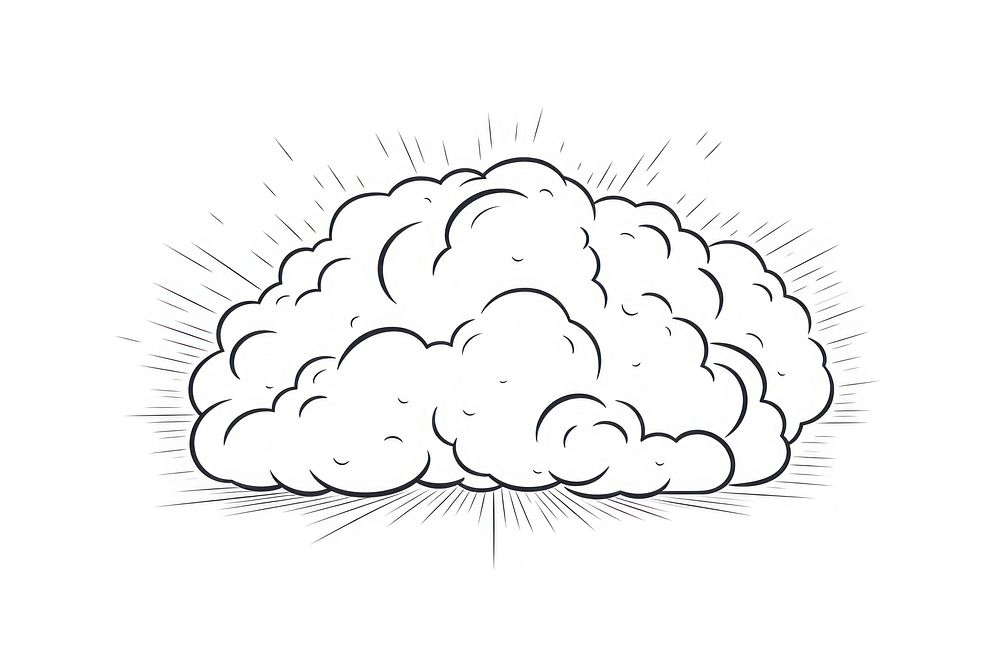 Clound sketch drawing white. AI | Free Photo Illustration - rawpixel