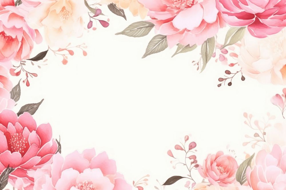 Floral frame backgrounds pattern flower. | Premium Photo Illustration ...