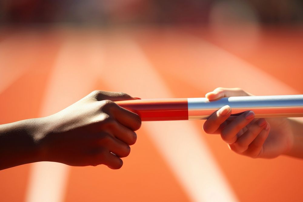 Passing relay aluminum baton competition | Premium Photo - rawpixel